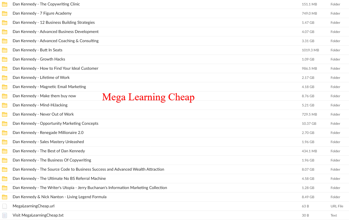 Dan Kennedy Courses Bundle [HUGE Collection]