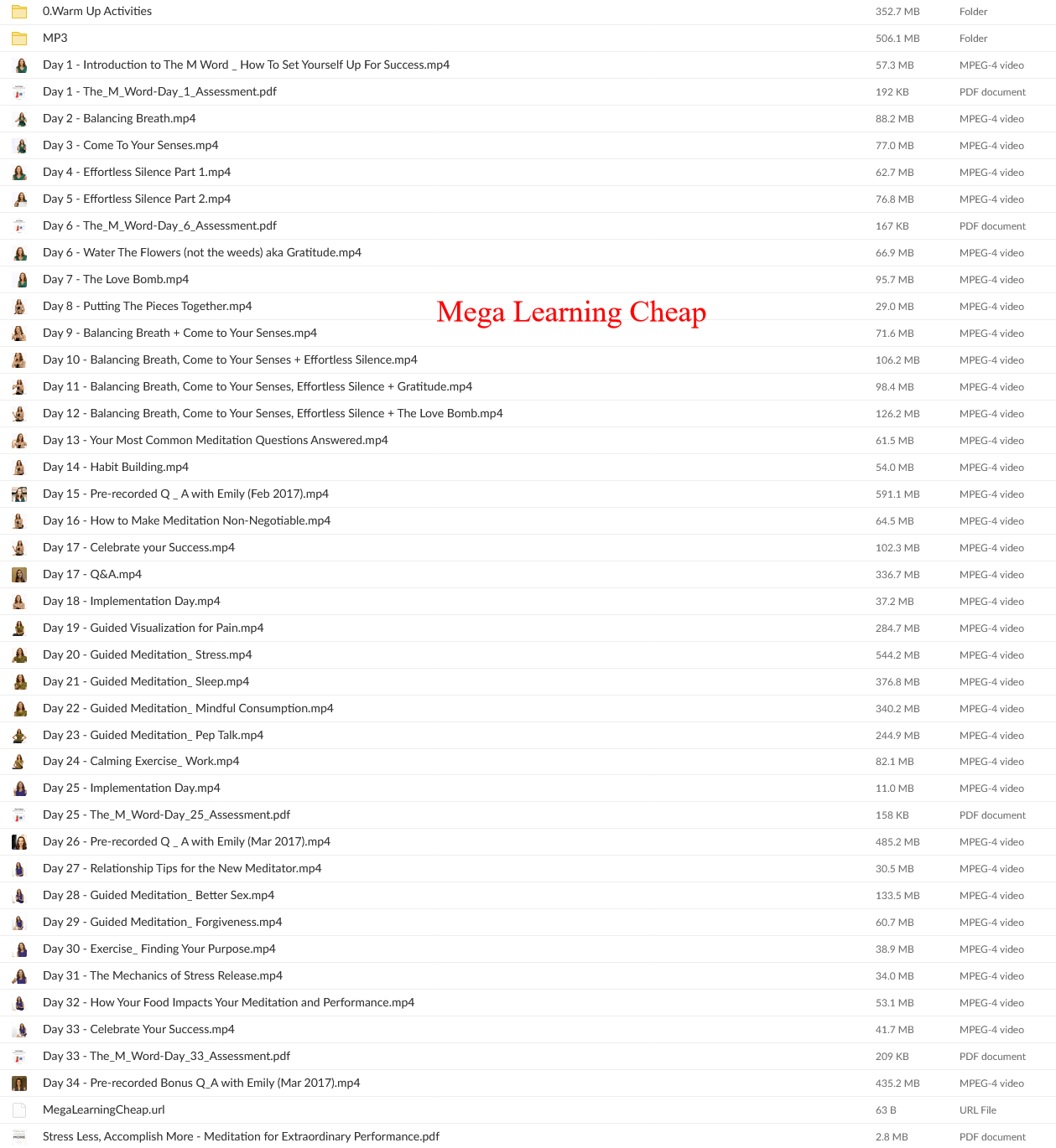 The M Word Course by Emily Fletcher